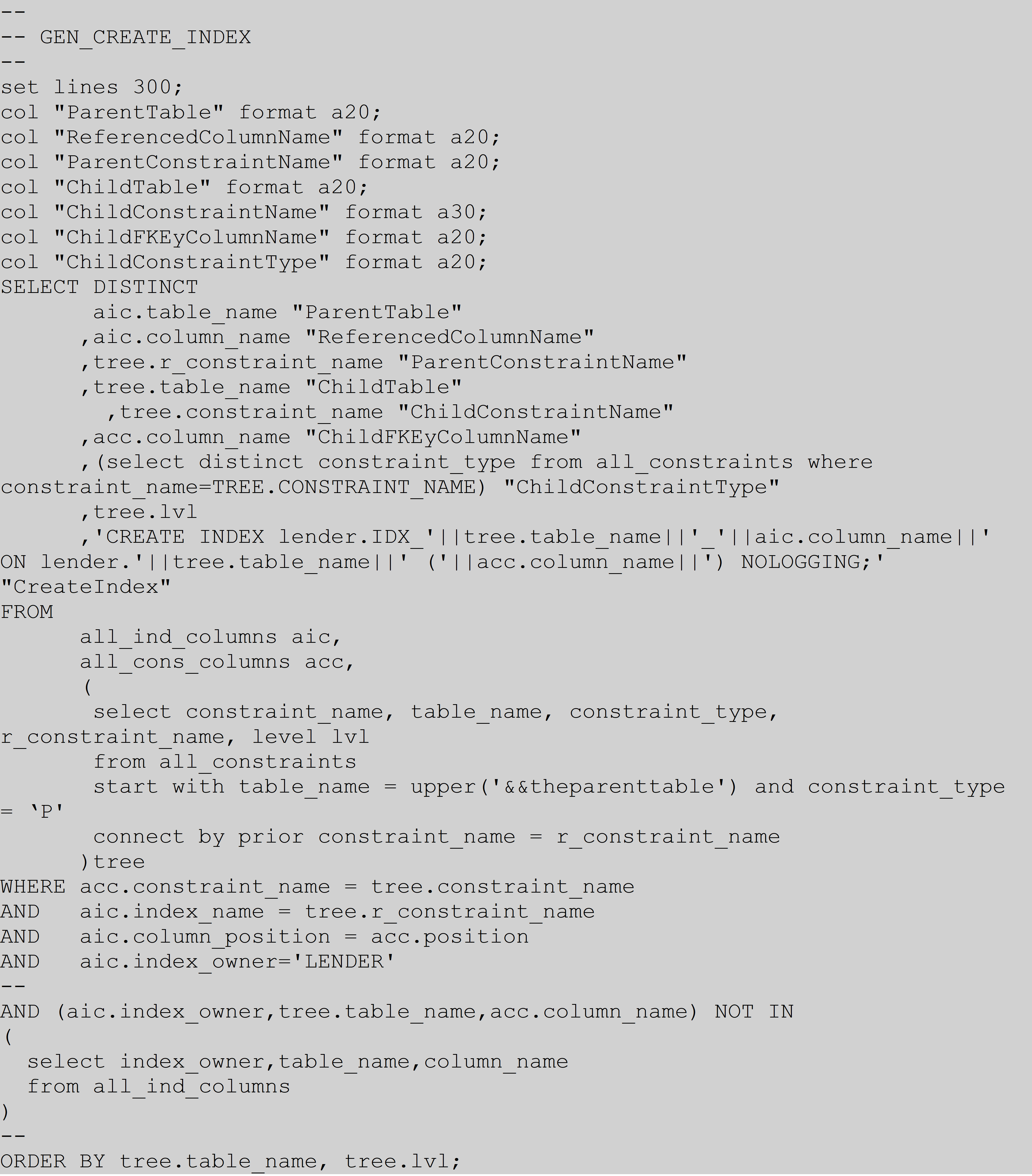 A Practice Scenario for Tuning SQL Statements